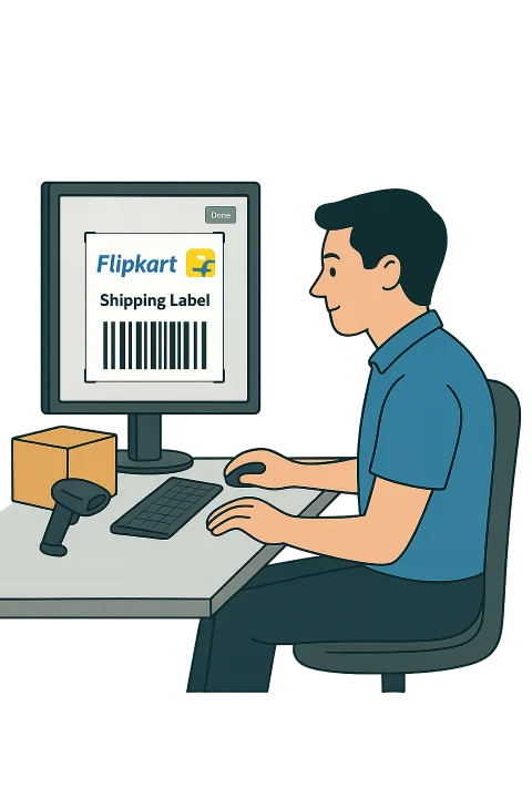 Flipkart label cropping preview